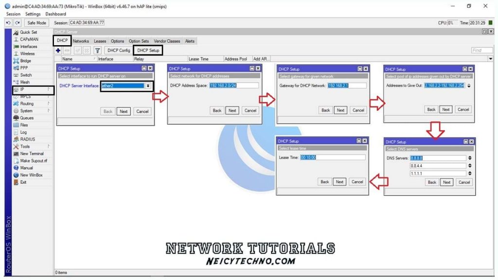 How To Configure Dhcp Server On Mikrotik Router Neicy Techno
