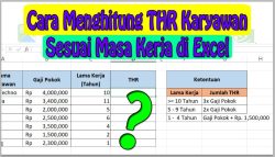 Cara Menghitung THR Karyawan Sesuai Masa Kerja di Excel - Neicy Techno