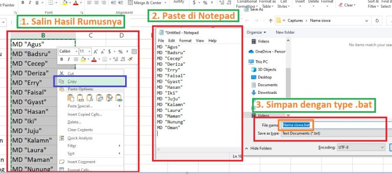 Cara Membuat Banyak Folder dari Excel dan Notepad - Neicy Techno