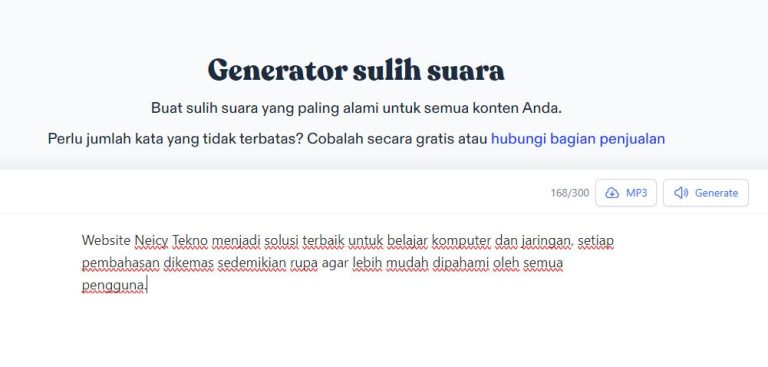 Cara Mengubah Tulisan Menjadi Suara Secara Online - Neicy Techno